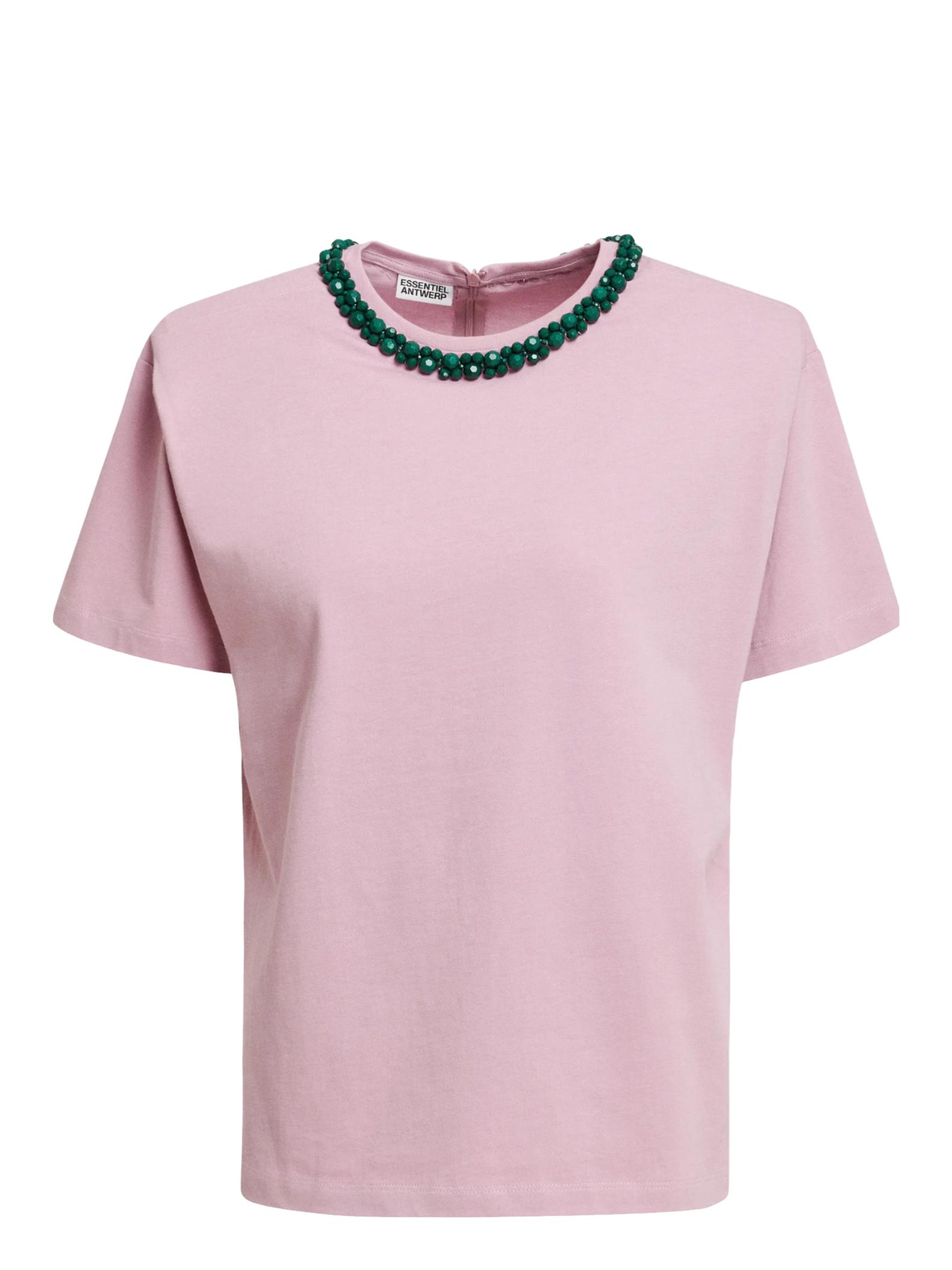 ESSENTIEL ANTWERP Essentiel Antwerp T-shirt with Embellished Collar